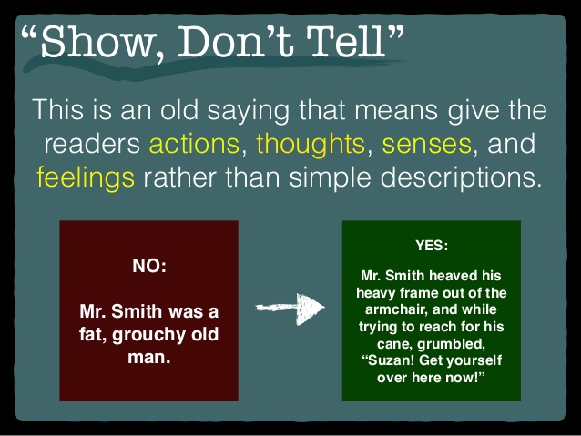 Writing Tip: Don’t Tell, but Show | Libby Sommer, Author